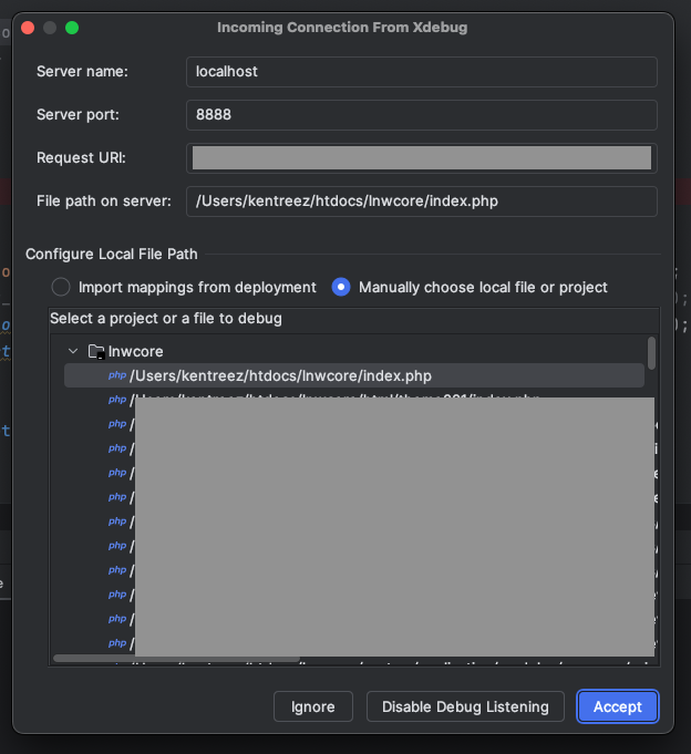 Xdebug’s step debugger not working in phpStorm. – kentreez dev